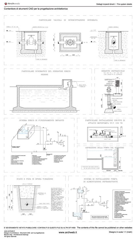 Hydrant System Details Archweb Dwg