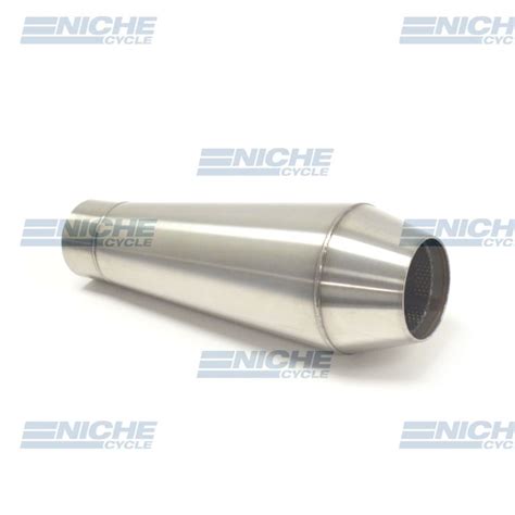 Reverse Cone Slip On Stainless Steel Muffler 12