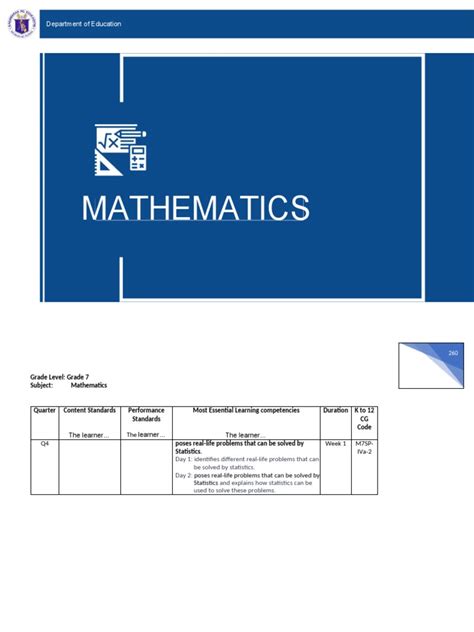 Unpacked Mathematics Melcs 4th Quarter Secondary Pdf Trigonometric Functions Trigonometry