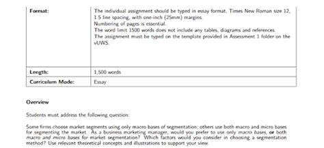 Market Segmentation Assignment Help In Australia Expert Writing Services