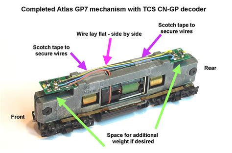 N Scale Dcc Decoder Installs Tcs Cn Gp In An Atlas Gp7