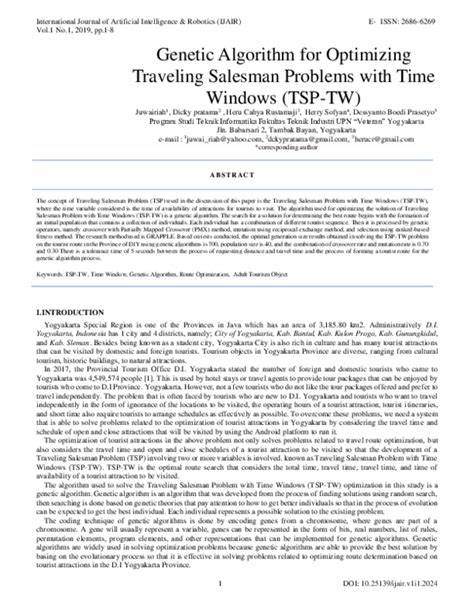 Genetic Algorithm For Optimizing Traveling Salesman Problems With Time