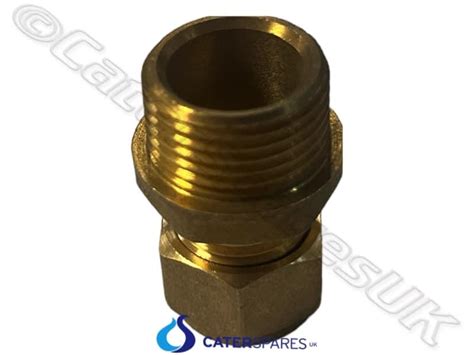 Pack Of 2 X Brass 8mm Compression To 3 8″ Inch Bsp Male Fitting Pipe