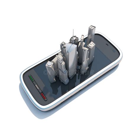 Smart Phone Mobile Maps And Navigation 3d Illustration Stock