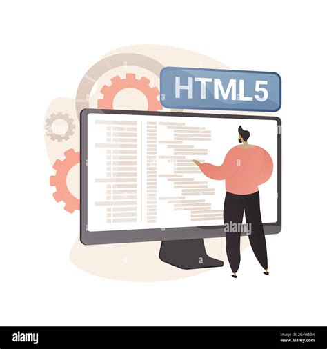 Html5 Website Development Abstract Concept Vector Illustration Stock
