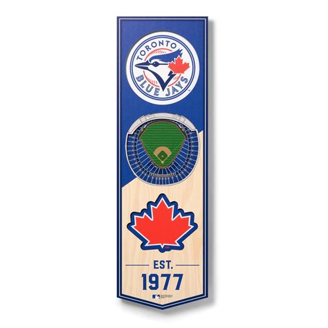 Toronto Blue Jays 3d Stadium Banner 6x19 Baseball Team Decor