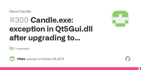 Candleexe Exception In Qt5guidll After Upgrading To Windows 10 V1903