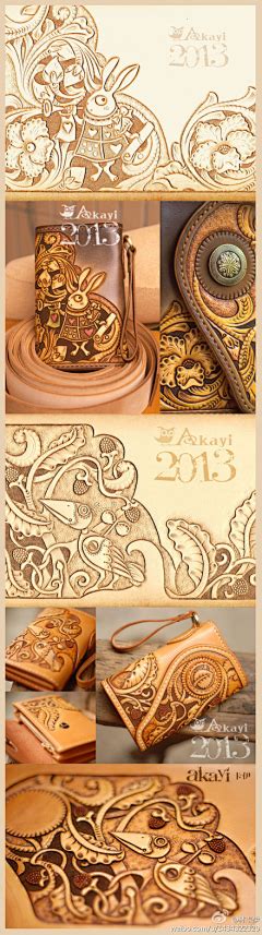 皮雕 花瓣网 陪你做生活的设计师 想吃果子的鸟～零钱包手机包～