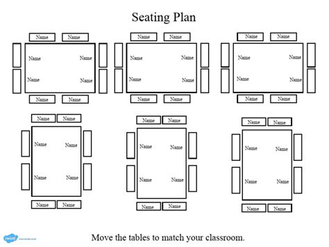 T C 1203 Editable Table Seating Plan Powerpoint Pdf