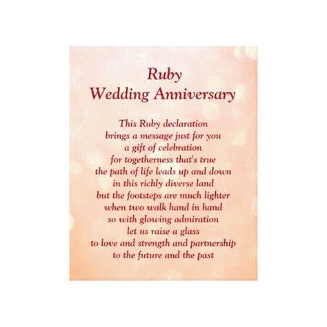 Poem Ruby Wedding