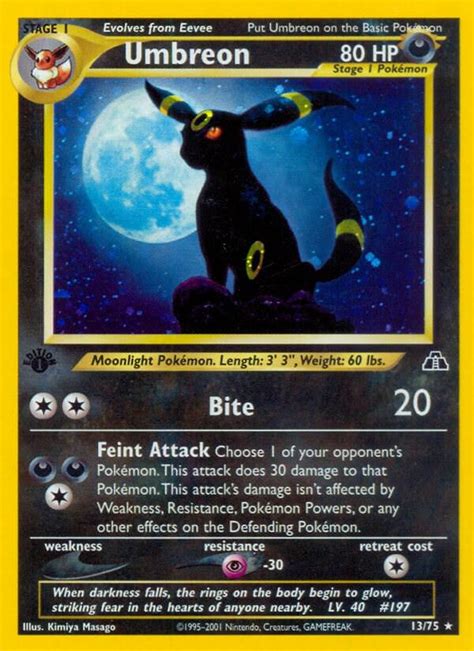 Umbreon 1st Edition 13 Prices Pokemon Neo Discovery Pokemon Cards