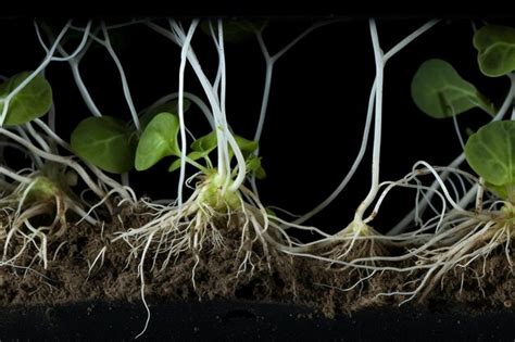 Microscopically Cut Plant Stem Dark Field Showing The Root Of A Ranunculus Premium Ai