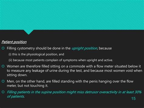 Basics Of Urodynamic Tests For Lower Urinary Tract Obstruction And