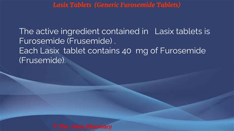 Ppt Lasix Tablets Generic Furosemide Tablets Powerpoint
