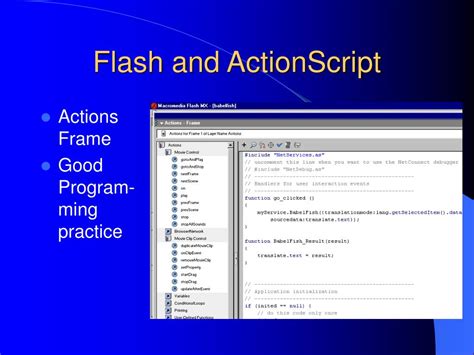 Ppt An Overview Of Actionscript Powerpoint Presentation Free Download Id4055840