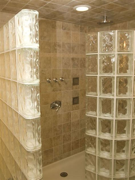 Glass Block Shower Bathroom Pinterest Glass Block Shower Glass Block Shower Wall Glass