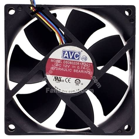Avc Ds08025r12u 011 12v 07a Hydraulic Bearing Axial Fan
