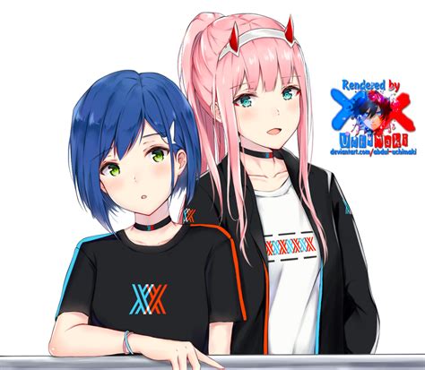 Darling In The Franxx Zero Two And Ichigo Render By Abdul Uchimaki On