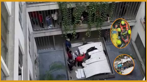Hombre Que Se Lanzó De Un Edifico En Medellín Fue Rescatado Con Vida