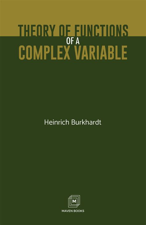 Theory Of Functions Of A Complex Variable Mjp Publishers
