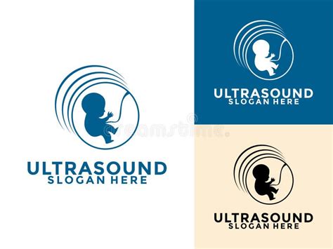 Ultrasound Diagnostics Logo Ultrasound Pregnancy Logo Icon Vector