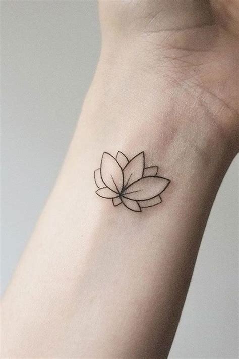 Minimalist Small Lotus Tattoo