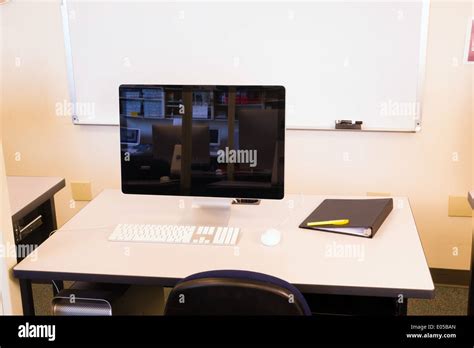 Graphic Design Lab Computer School Classroom Desk Workstation Stock