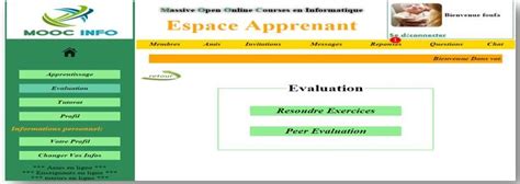 Learner Evaluation Interface Download Scientific Diagram