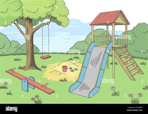 Playground Drawing Realistic