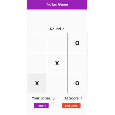a tictac game made with flutter flutterdev