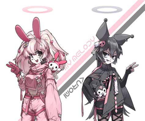 Kuromi And My Melody Human Wallpapers Wallpaper Cave