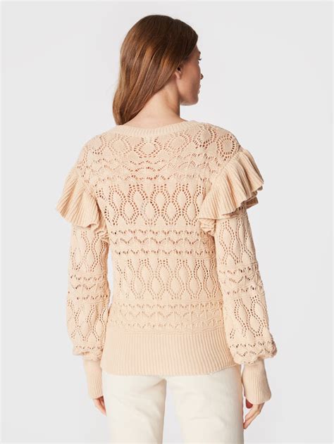 Nkn Nekane Sweter Ts Fara Beżowy Regular Fit Modivo Pl