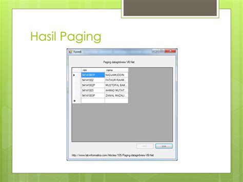 PPT Paging Datagridview VB Net PowerPoint Presentation Free Download