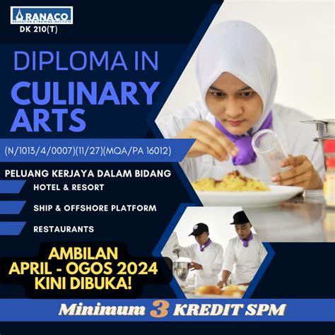 Diploma In Culinary Arts Program Diploma Reti