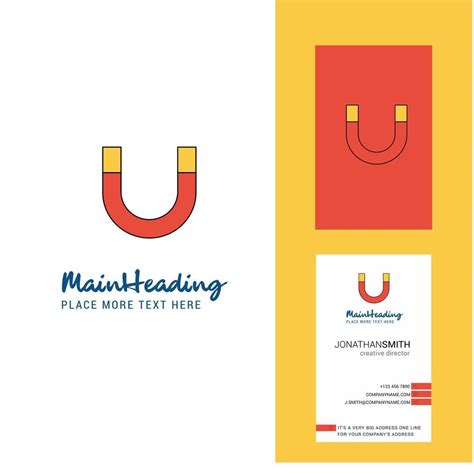Magnet Creative Logo And Business Card Vertical Design Vector 14291408