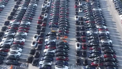 Teslas Overflow Unsold Inventory Filling Abandoned Mall Parking Lots