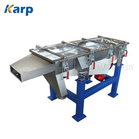 Single Deck Vibrating Screen Linear Motion Powder Vibro Sieve Sifter
