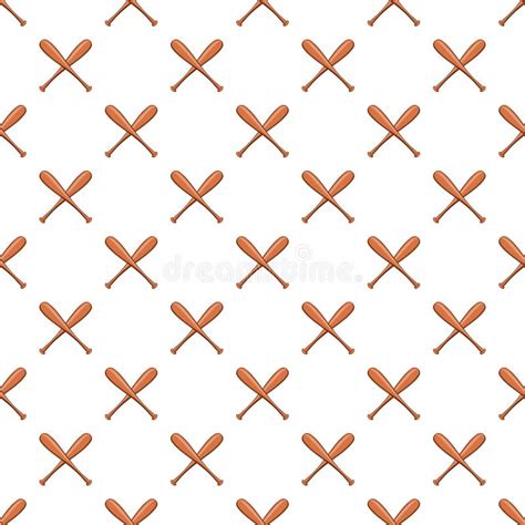 Baseball Bat Pattern Cartoon Style Stock Illustration Illustration