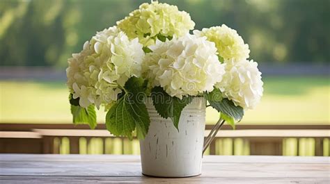 Rustic Hydrangea White Stock Illustration Illustration Of Cozy 375658386