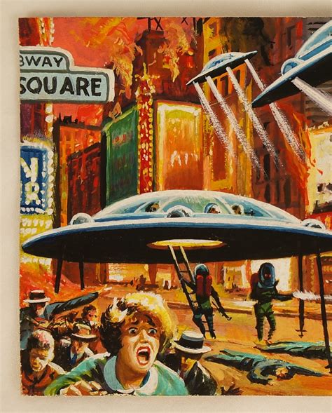 Lot Detail 1962 Mars Attacks Original Artwork For Card 8 Terror In