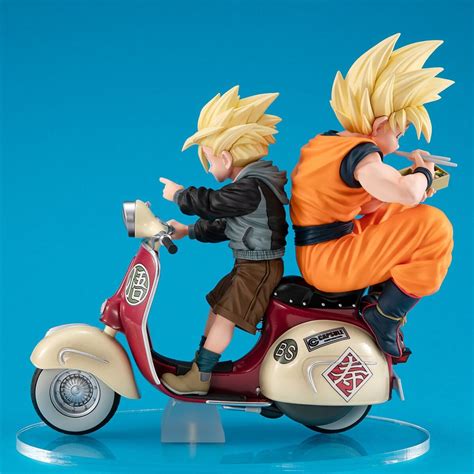 Riding Scooter Son Goku And Son Gohan Dragon Ball Official Statue