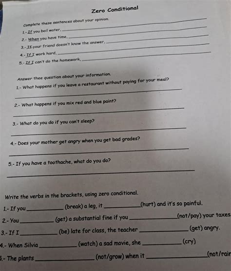 Zero Condicional ♡ Brainly Lat