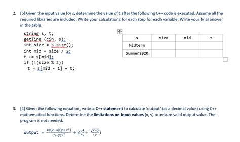 Solved Given The Input Value For S Determine The Chegg Com