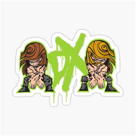 Wwe Dx Illustrated Chop Graphic Sticker For Sale By Joshualindsley Redbubble