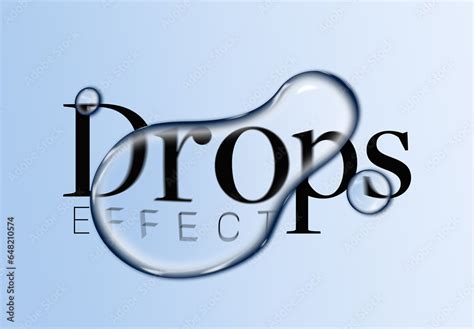 Drop Text Effect Stock Template Adobe Stock