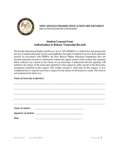 Fillable Online Authorization To Release Transcript Records Fax Email