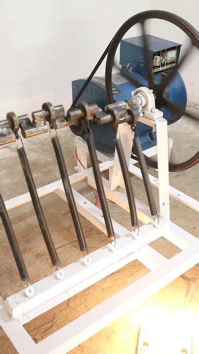 Spring Engine How To Make Flywheel Spring Engine Free Energy Generator 15kw Alternator 220v