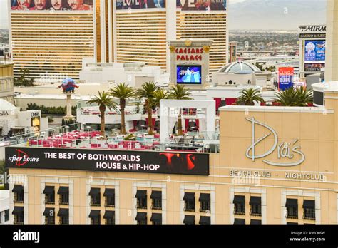 Las Vegas Nv Usa February 2019 Aerial View Of The Drais Nightclub