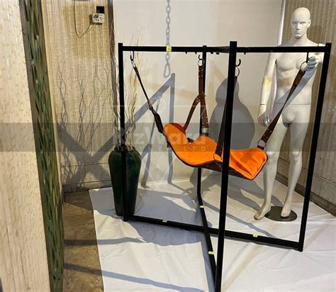 Heavy Duty Sex Sling Steel Stand Bondage Furniture Rizwards Leather