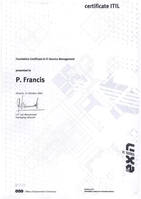 Itil Certificate Pdf